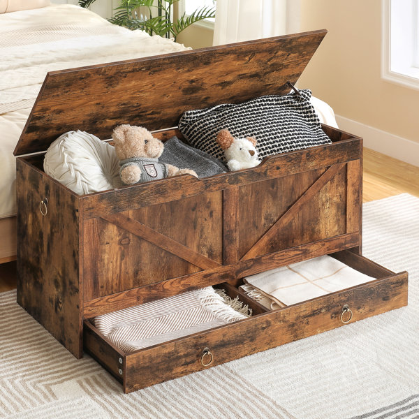 Millwood Pines Cheynne Storage Blanket Chest with Drawer & Reviews ...