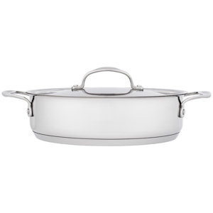 Stellar 7000 Stainless Steel Non-Stick Sauteuse Pan with Stainless ...