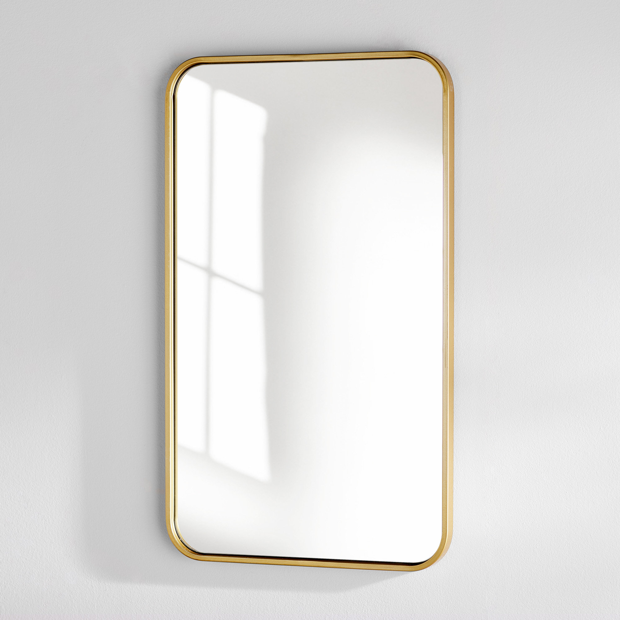 RE/FINE™ Sabine Metal Rounded Rectangle Wall Mirror & Reviews | Wayfair