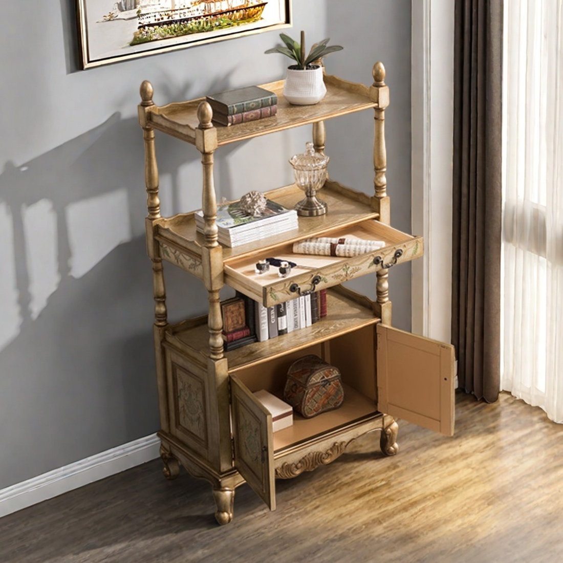 interanest Elegant painted multi-functional bookcase | Wayfair