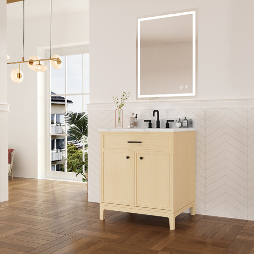 Ebern Designs 30'' Free Standing Bathroom Vanity Set with Engineered ...