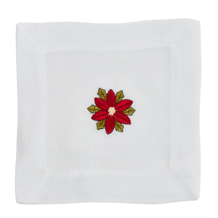 Saro Polyester Floral Square Napkin | Wayfair