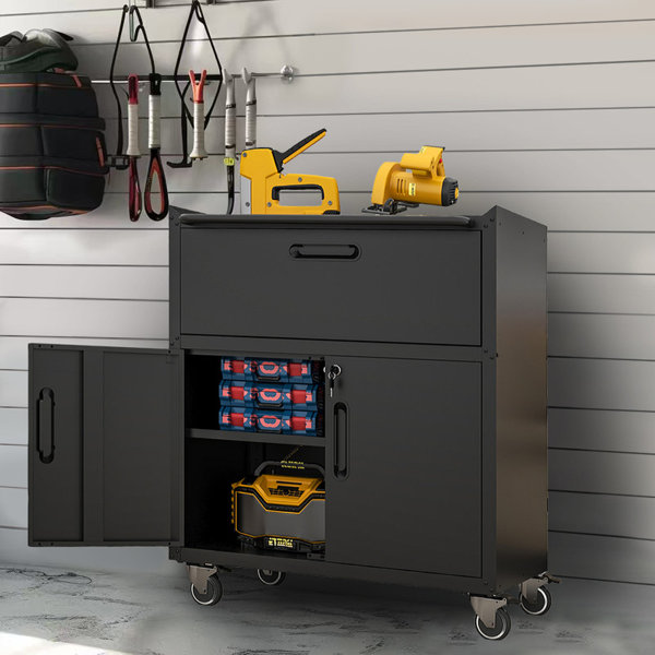 WFX Utility™ 29.53"W x 16.54"D x 34.65"H Metal Mobile Garage Storage ...