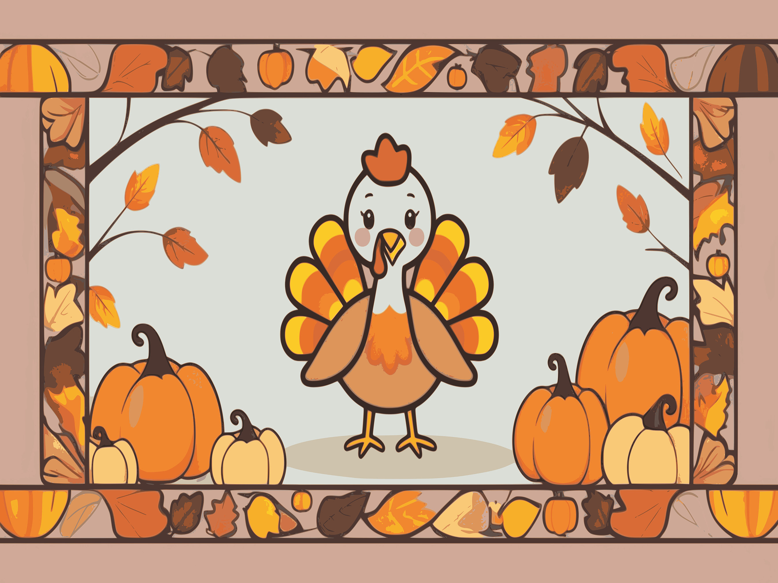 The Holiday Aisle® Thanksgiving Fall Season Holiday Rug | Wayfair