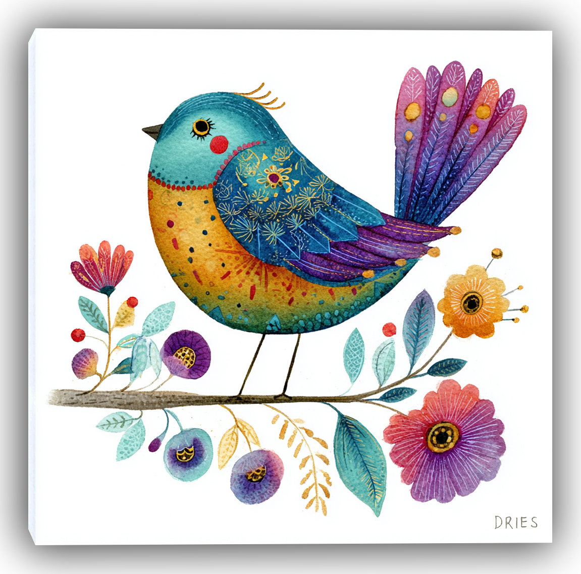 Dakota Fields Twilight Tune – Colourful Bird Wall Art - Wayfair Canada