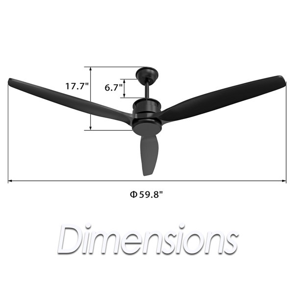 Wade Logan® Indoor And Outdoor 3-Blade Ceiling Fan With Remote Control ...