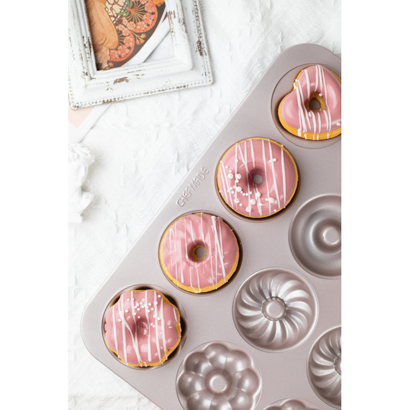 CHEFMADE 12 Cavity Pattern Doughnut Donut Mold Cake Pan & Reviews | Wayfair