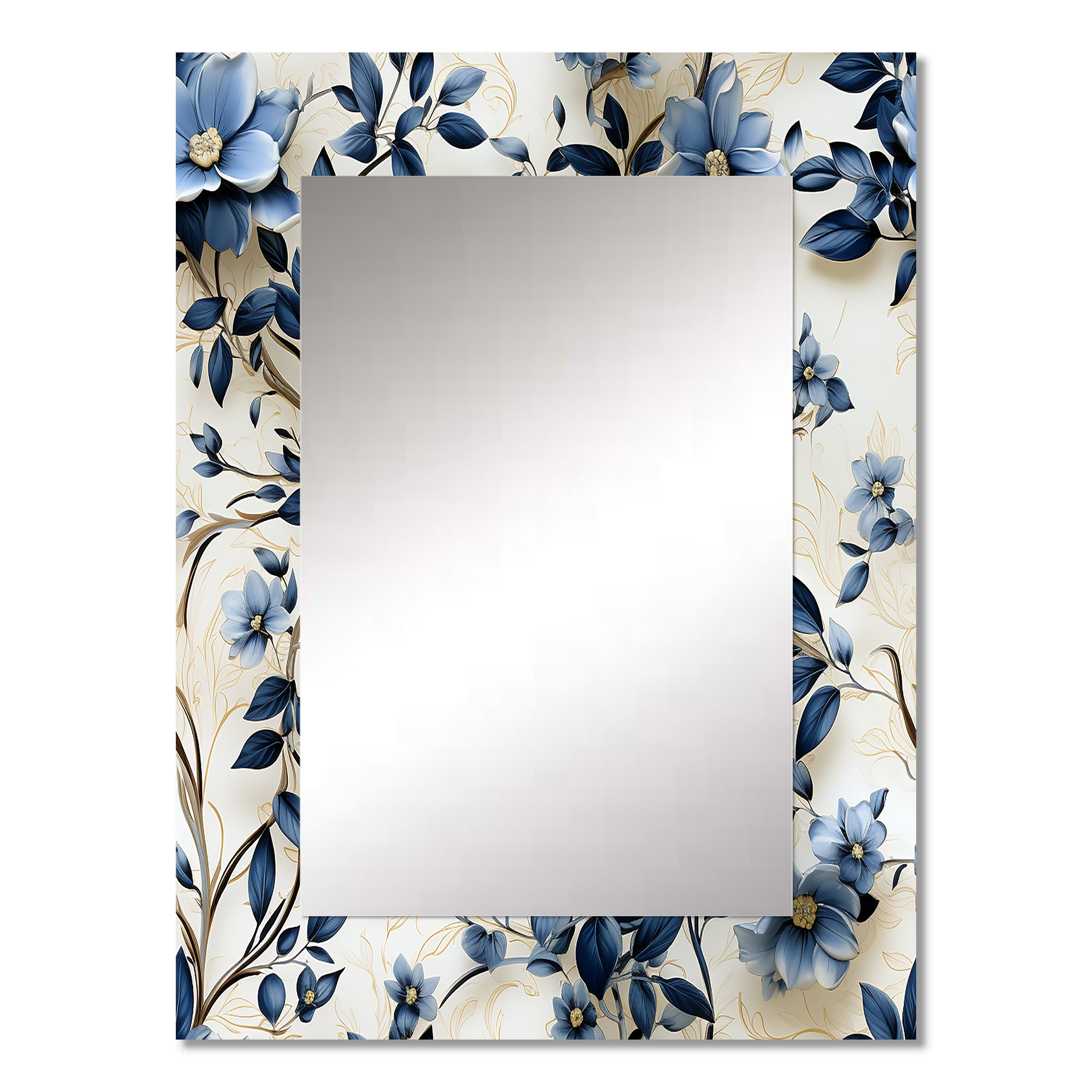 Fleur De Lis Living Cobalt Blue Filigree Vines Victorian Pattern ...