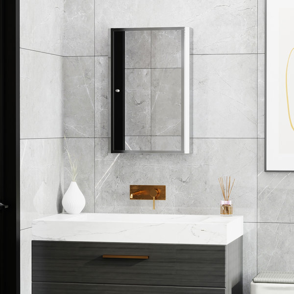 Ebern Designs HOMCOM Bathroom Mirrored Cabinet - Wayfair Canada