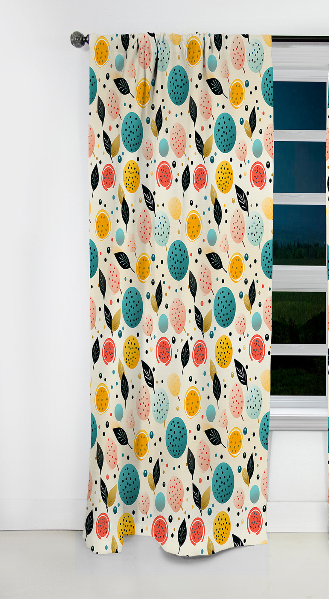 Design Art Midcentury Pastel Fruits Pattern III - Midcentury Geometric ...