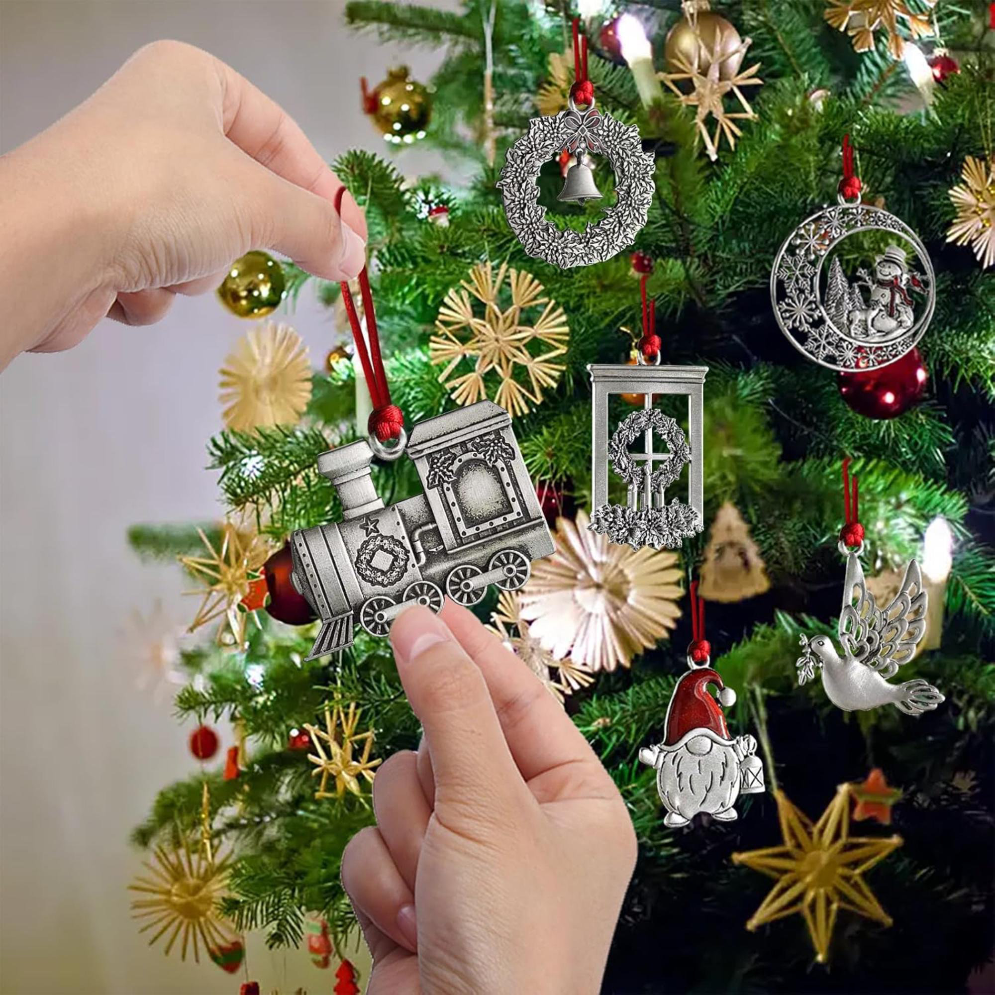 Alcott Hill® Christmas Ornaments, 2024 Solid Pewter Christmas Tree ...