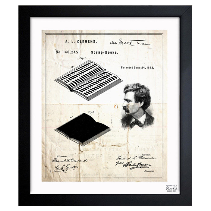 Oliver Gal Mark Twain's Scrapbook 1873 - Framed Graphic Art | Wayfair