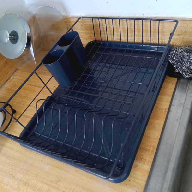 Kiflic 3-Piece Dish Drainer Rack Set with Cutlery Holder - Maximize ...