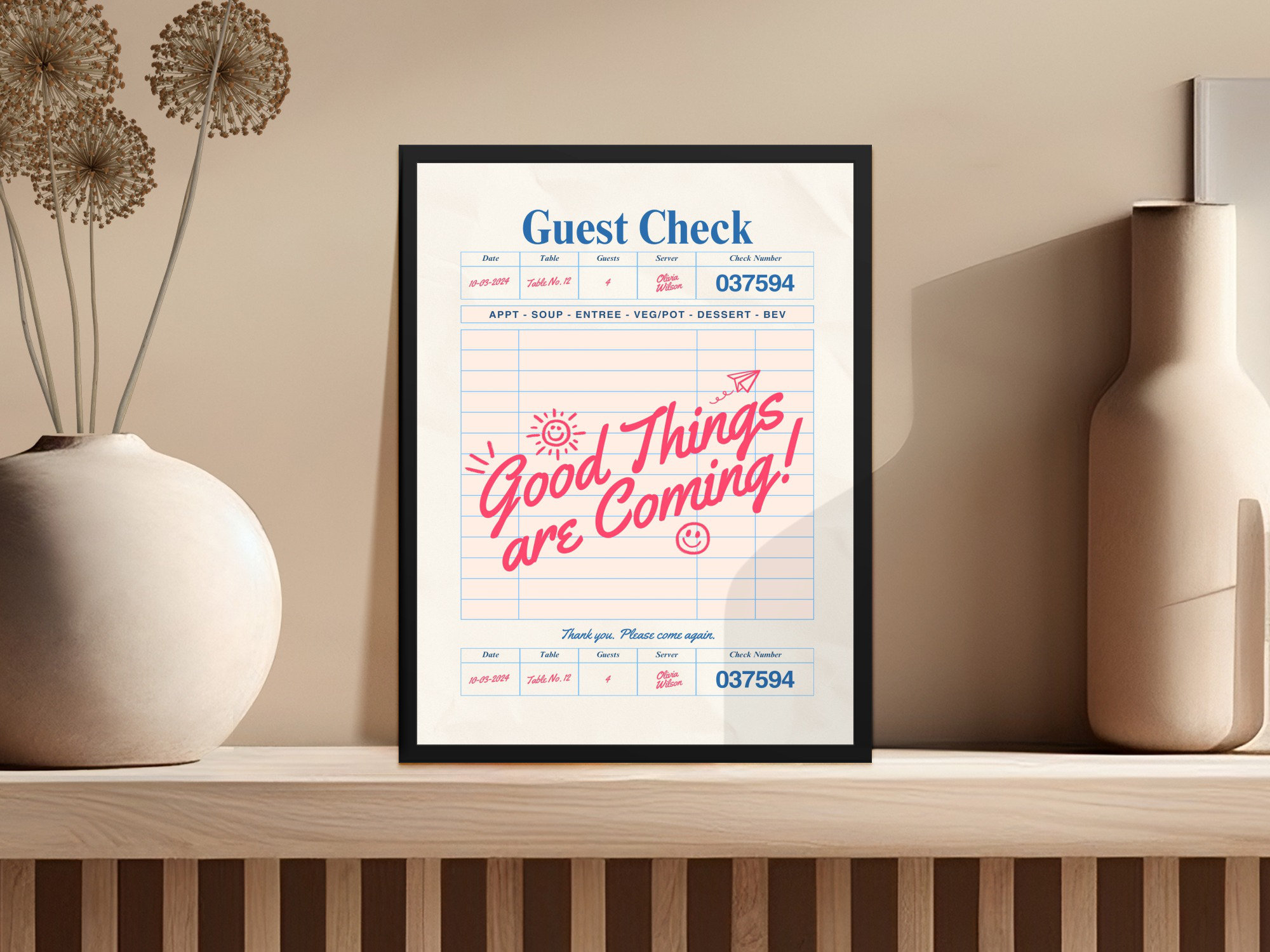 Lark Manor Good Things Are Coming Guest Check Stylish Framed Poster ...