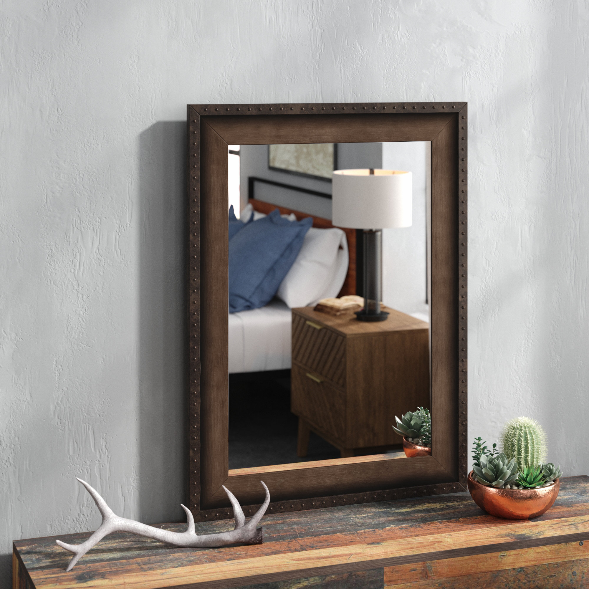 Steelside™ Teresa Rustic Mirror & Reviews | Wayfair