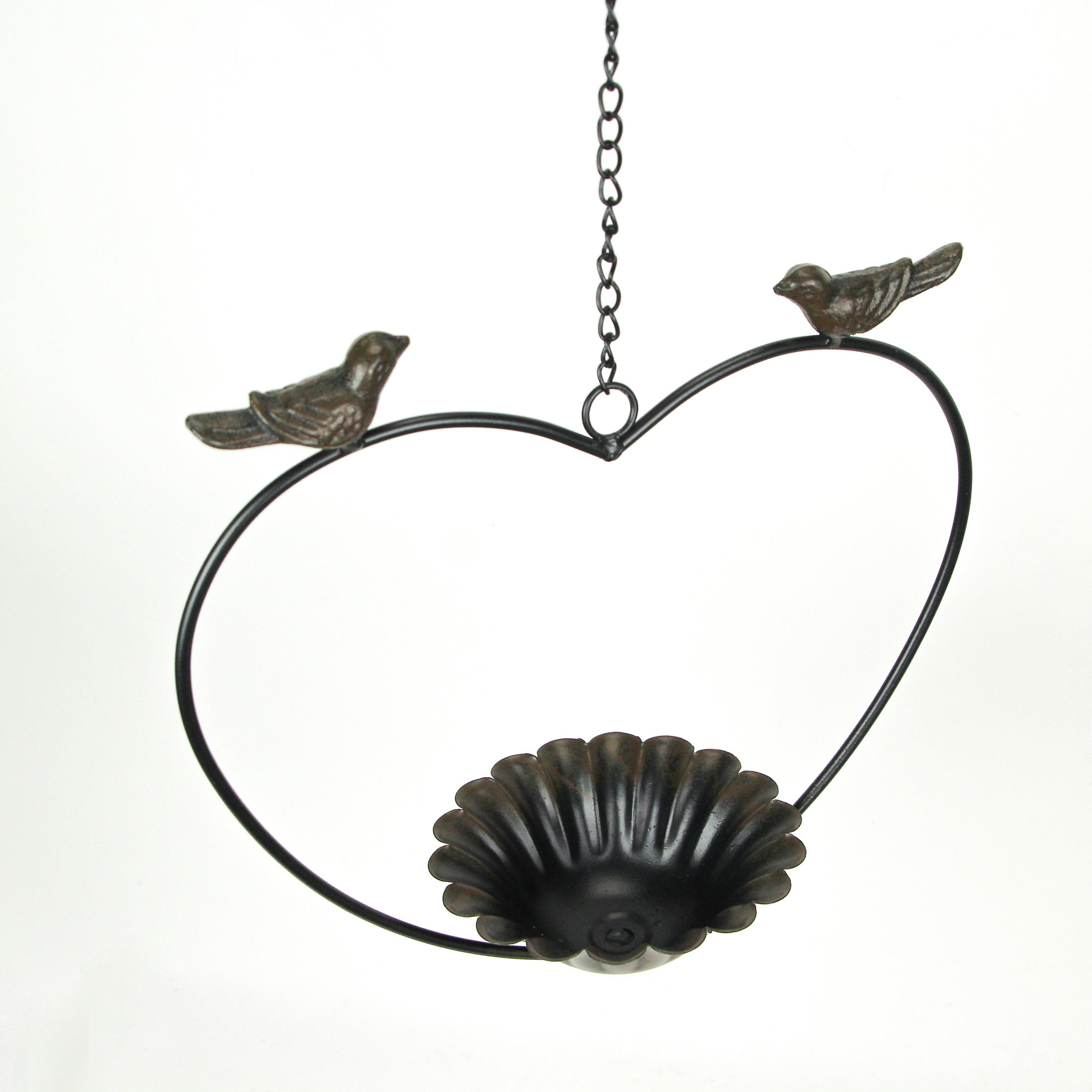 Winston Porter Set Of 2 Rustic Metal Bird Hanging Planter Succulent ...
