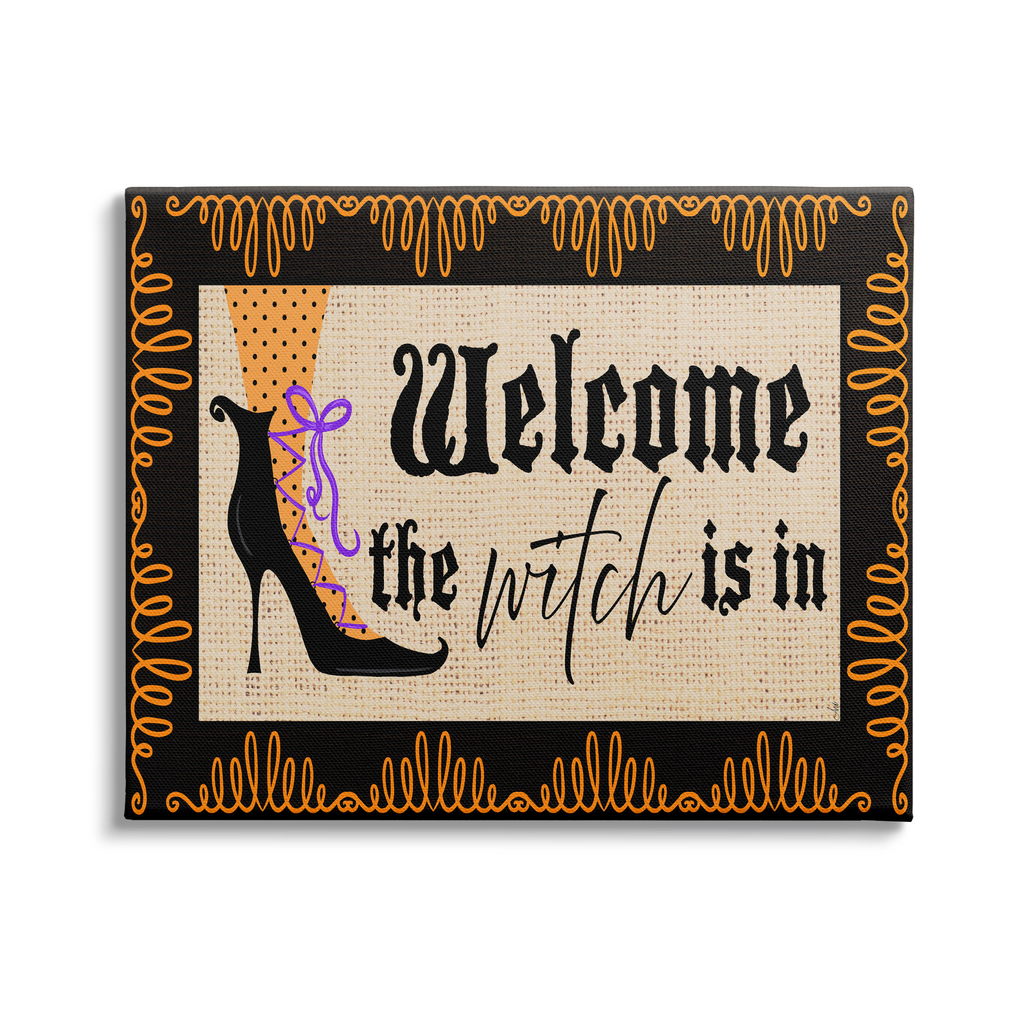 Stupell Industries The Witch Is in Sign Spooky Halloween Welcome by ...