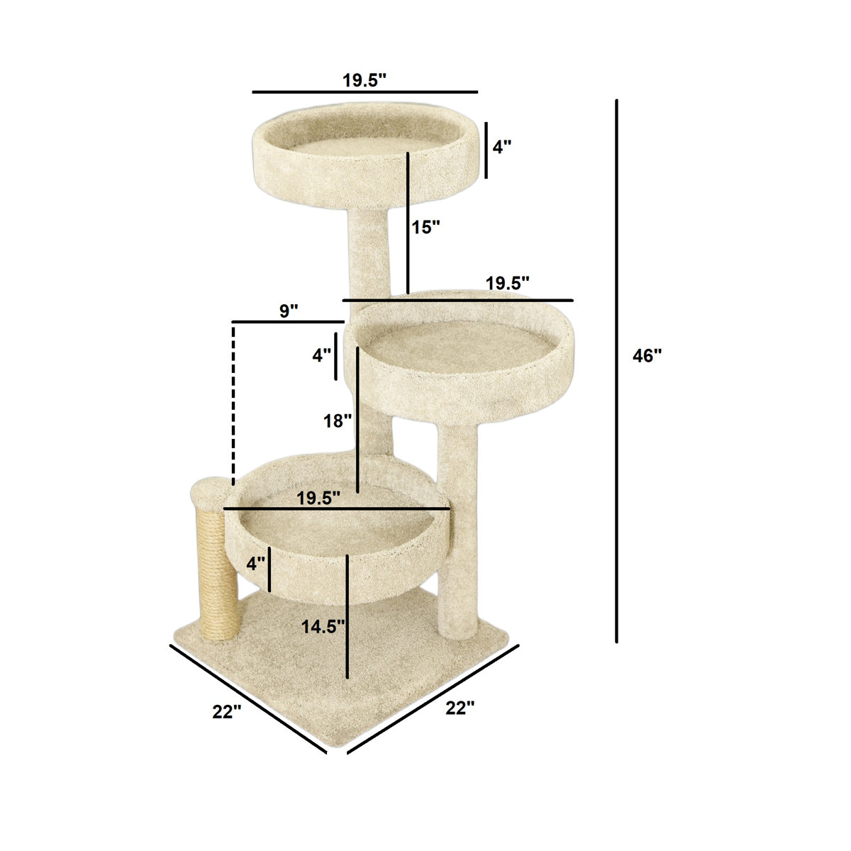 Prestige Cat Trees XXL Heavy Duty Cat Tree & Reviews | Wayfair
