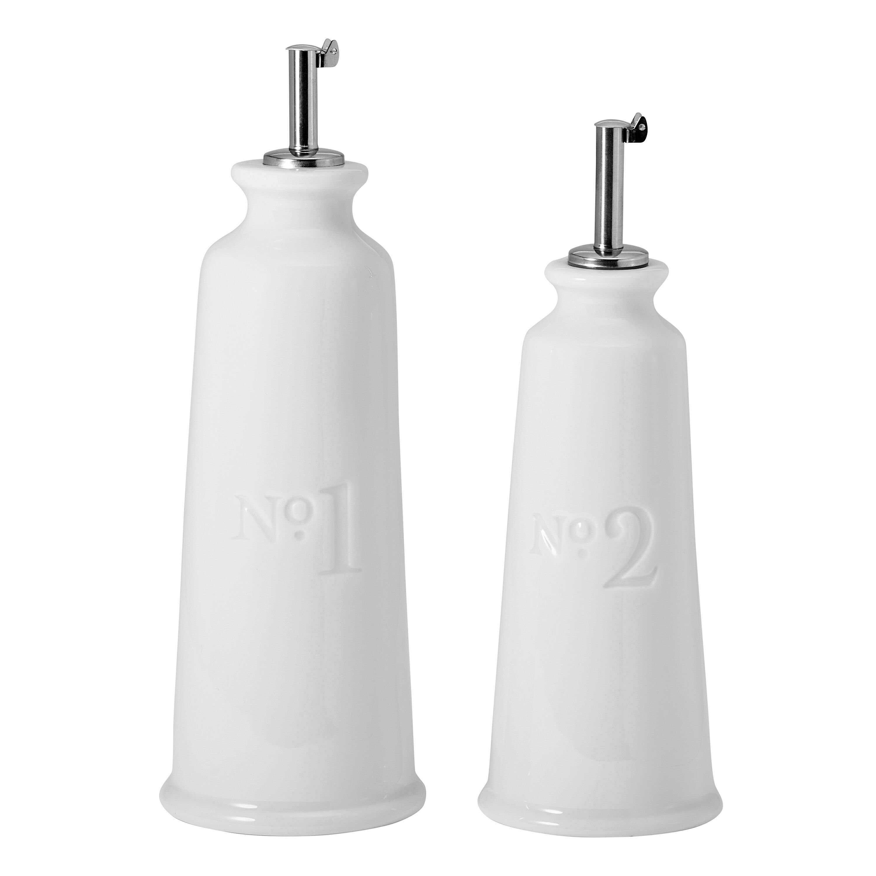 Fitz and Floyd Everyday White Bistro Oil & Vinegar Set | Wayfair Fitz and Floyd Everyday White Bistro Oil & Vinegar Set | Wayfair