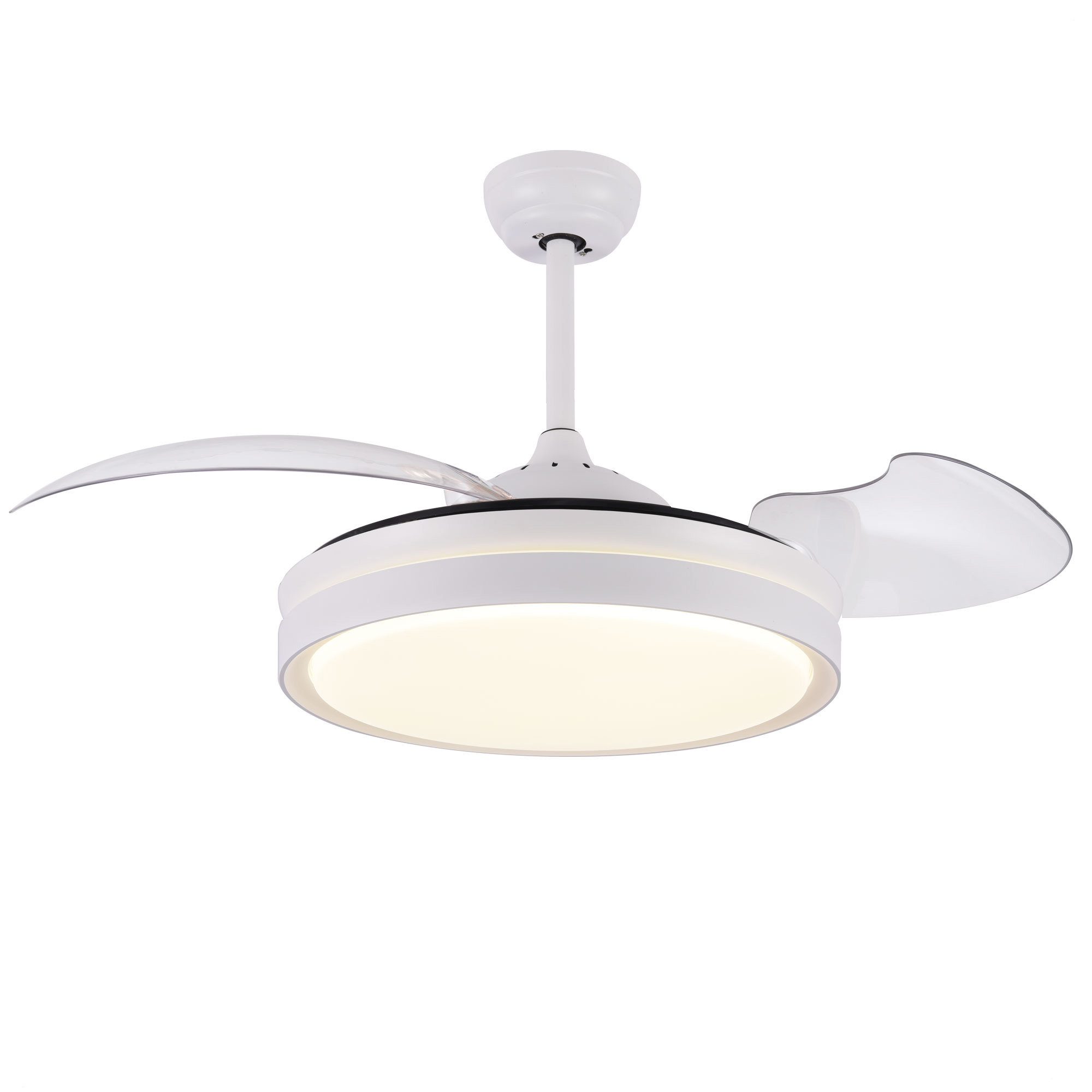 Ivy Bronx Maryann 42'' Retractable Ceiling Fan DC Motor with LED Lights ...
