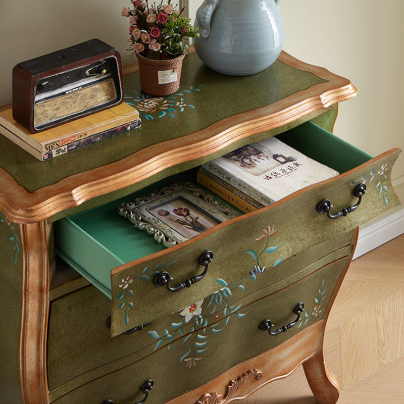 Ruthber Solutions Vintage Three-Drawer Hand-Painted Accent Chest | Wayfair