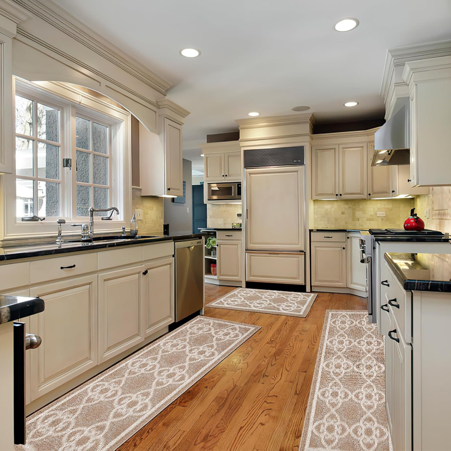 Red Barrel Studio® Kitchen Rug Sets 3 Piece ,Farmhouse Kitchen Runner ...