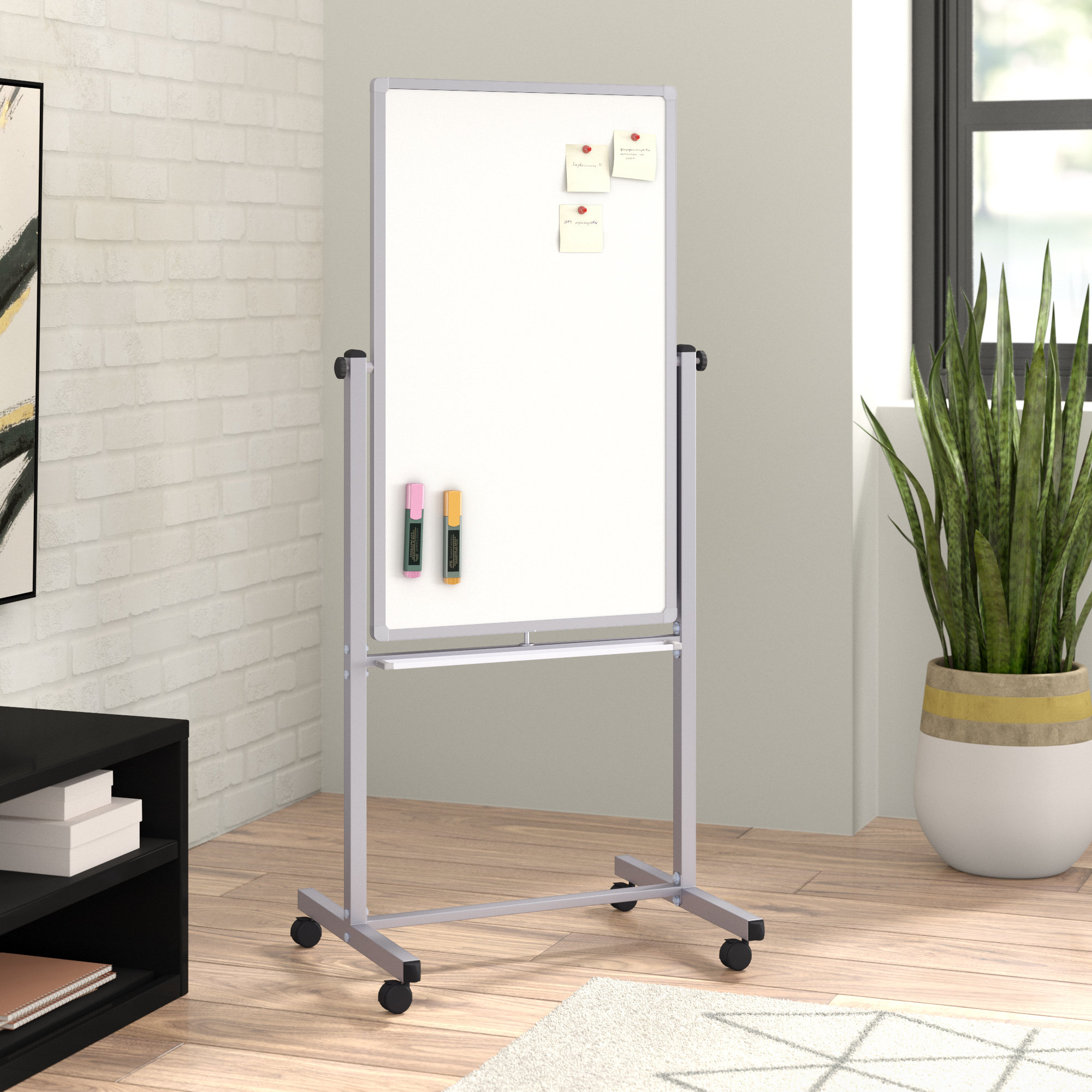 Inbox Zero Magnetic Free Standing Whiteboard, 59" x 27" & Reviews | Wayfair