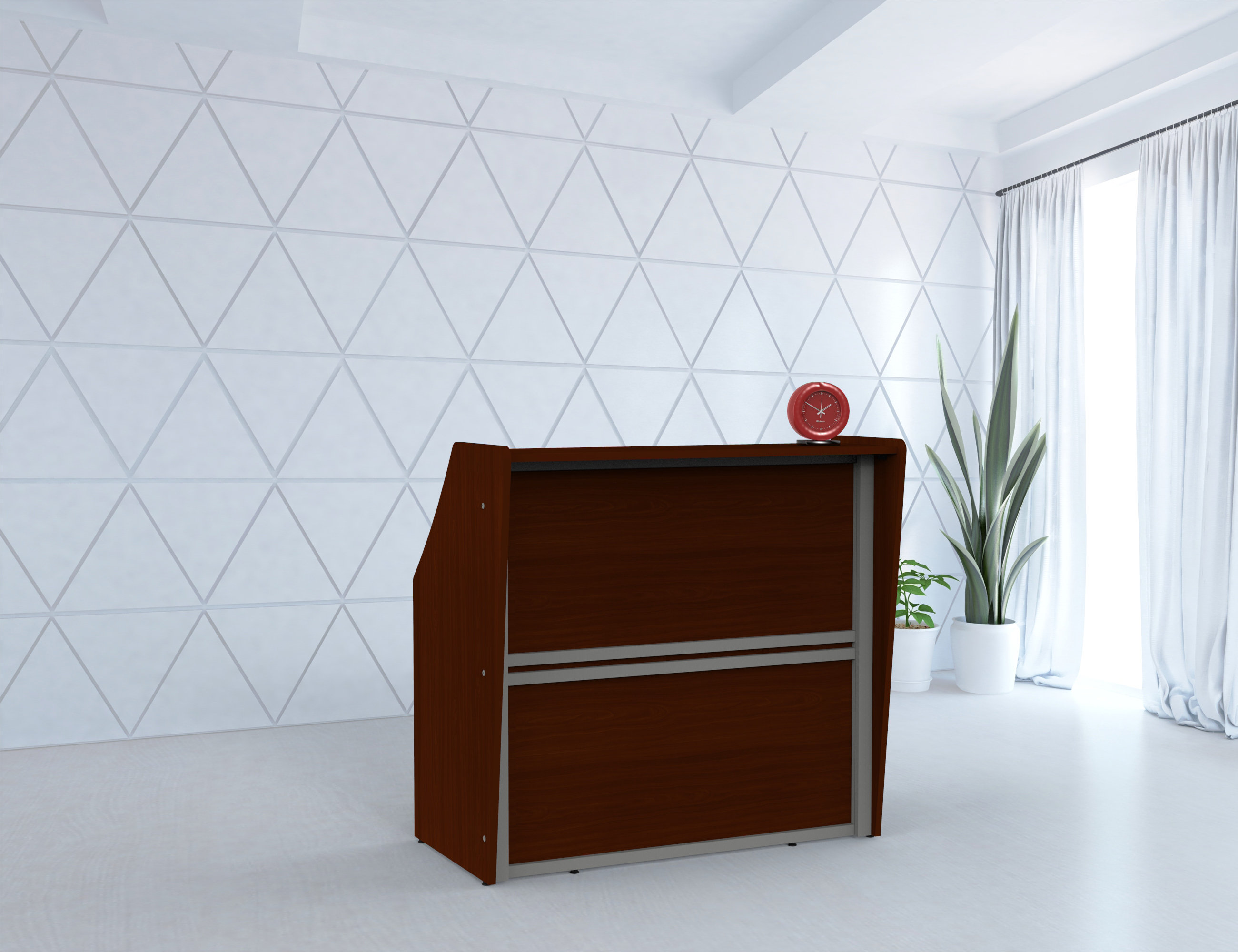 Ebern Designs Modern Office Reception Desk With Counter, Easy To ...