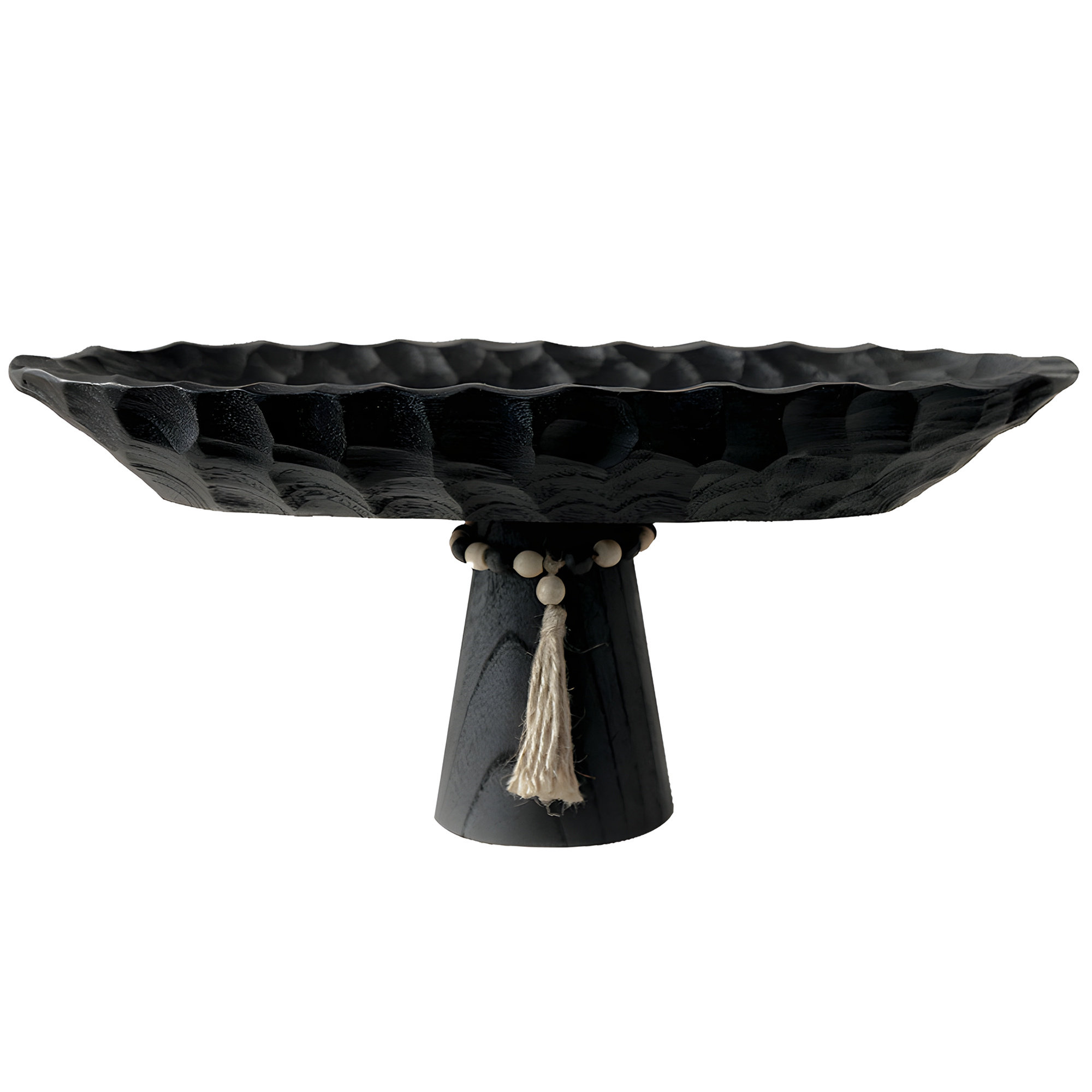 Padise Epoch Retro Relief High Foot Tray - Solid Wood Paulownia Tray ...