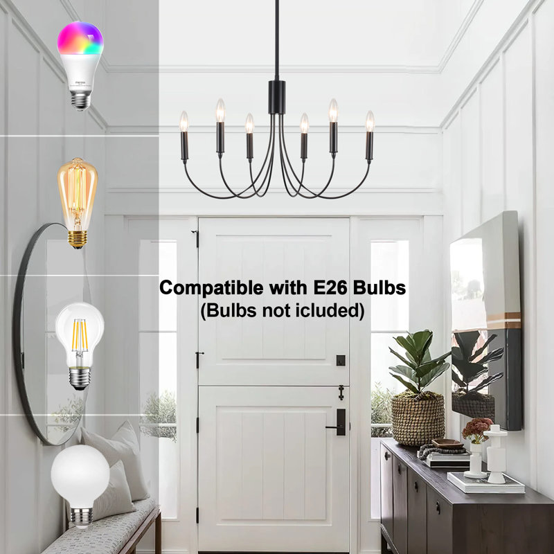 Wrought Studio Clerise 6 - Light Candle Style Classic Chandelier ...