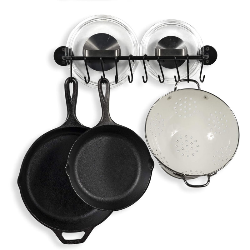 Prep & Savour Metal Straight Wall mounted Pot Rack | Wayfair