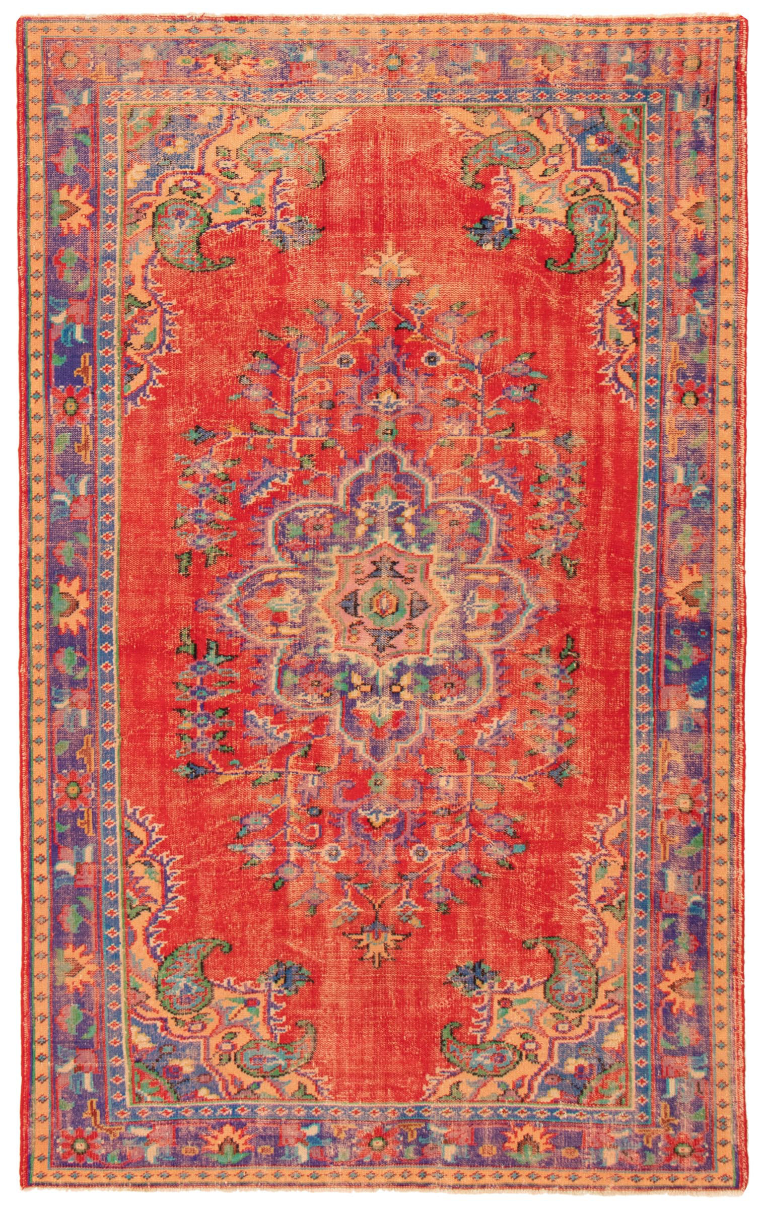 Bungalow Rose Crocifissa Vintage Red Rug 6'5" X 10'4" | Wayfair