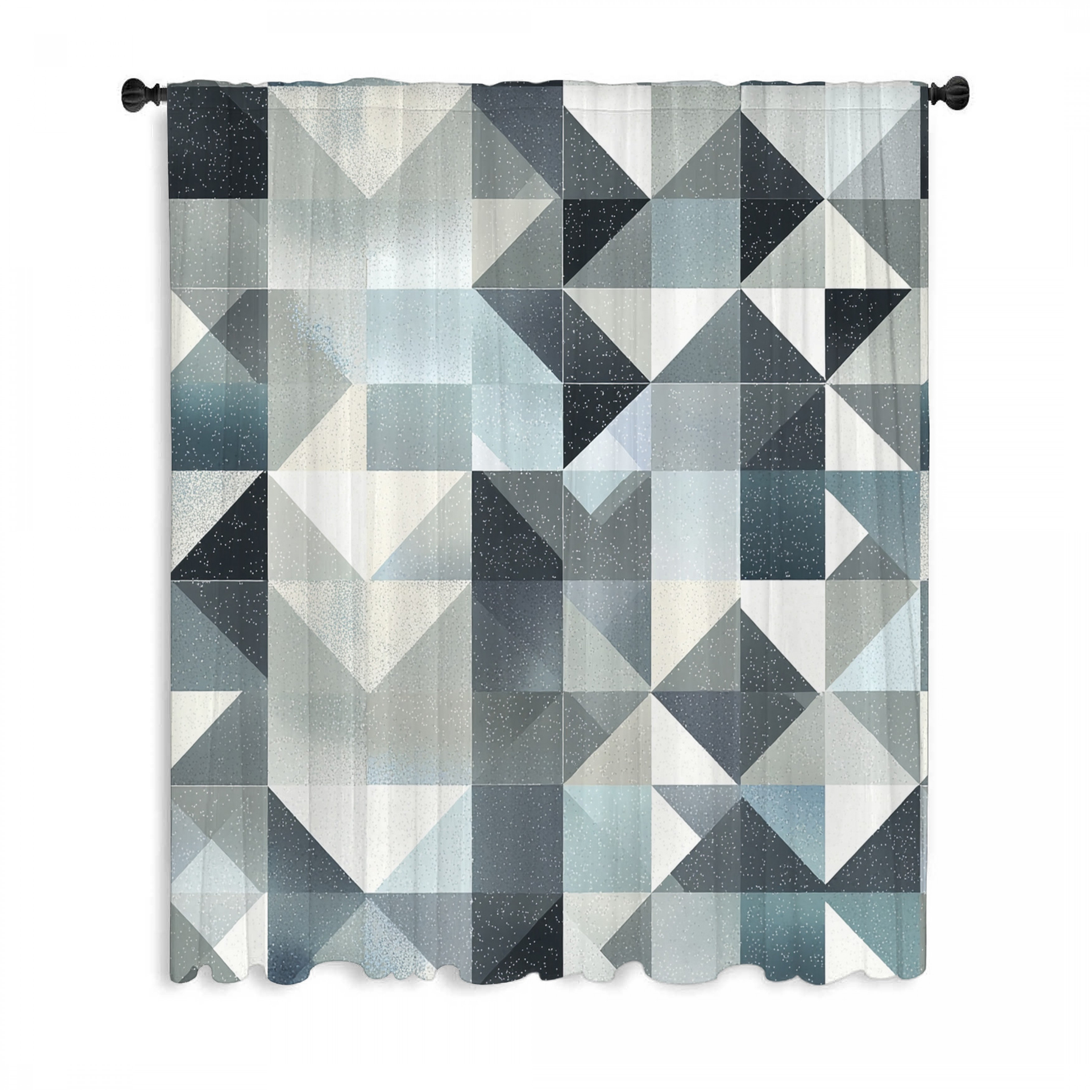 Foundry Select Geometric Window Curtains, Abstract Blockout & Sheer ...