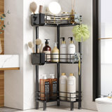 Ivy Bronx 3-Tier Corner Shower Caddy With Toothbrush Holders - Metal ...