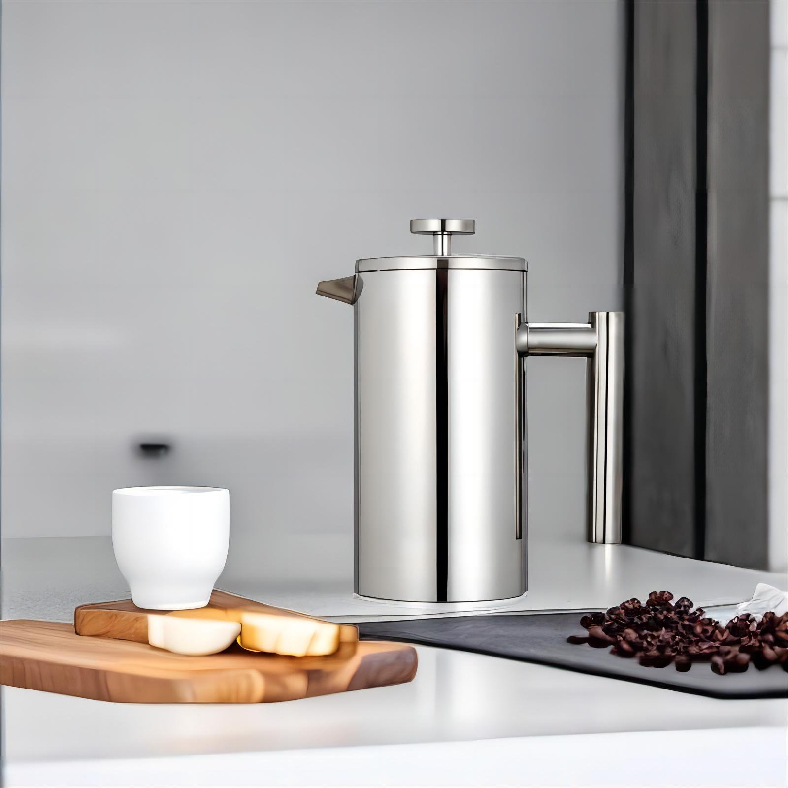 XIXIXIANGRONGAA Small French Press Coffee Maker 600Ml, Double-Wall ...