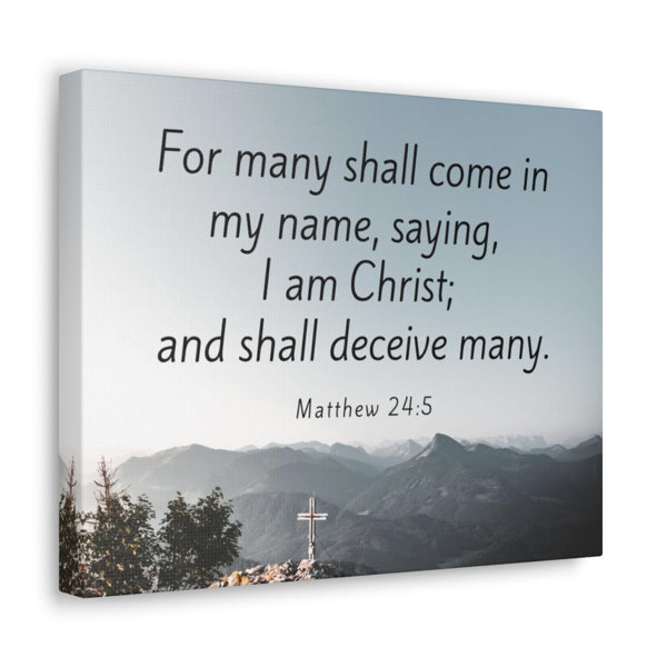 Trinx I Am Christ Matthew 24:5 Bible Verse Canvas Christian Wall Art ...