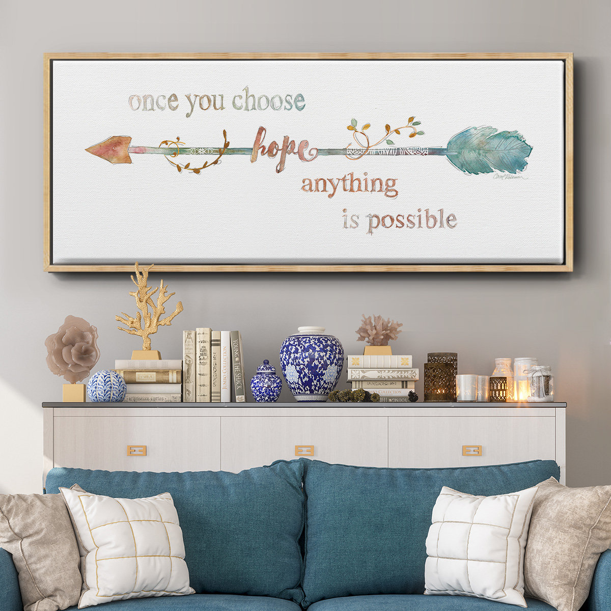 Red Barrel Studio® Arrow of Hope- Framed Canvas | Wayfair