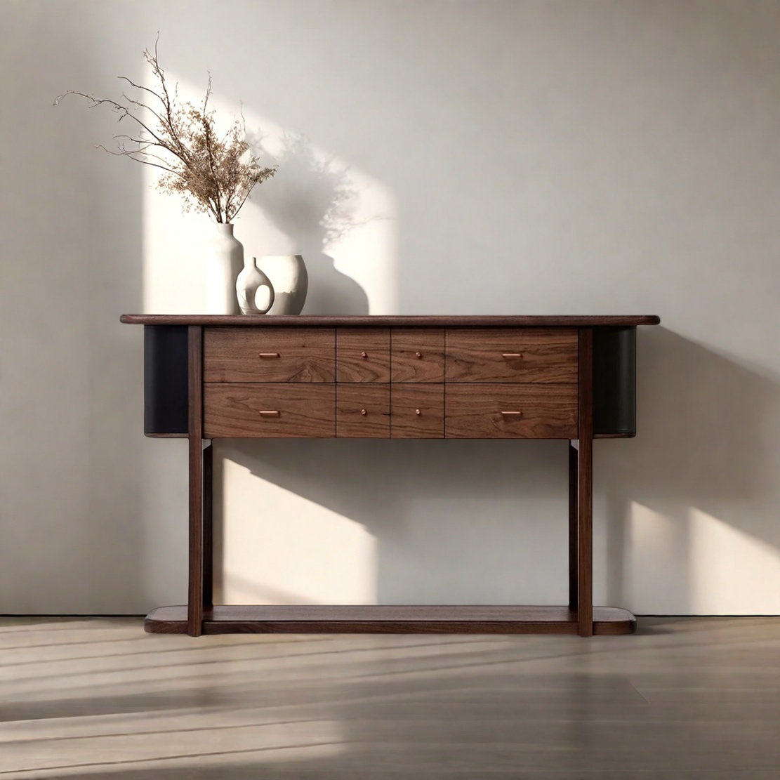 DURBIL Retro Multifunctional Console Table with Drawers | Wayfair