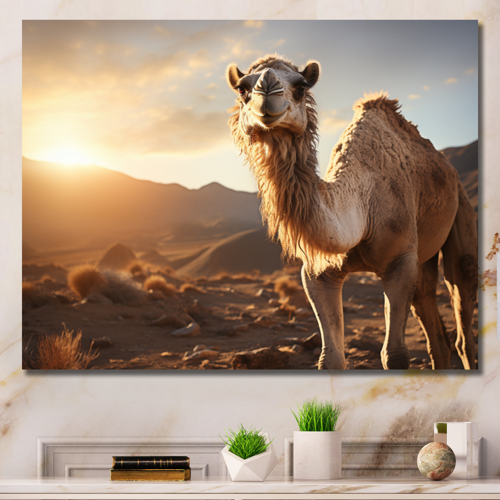 Langley Street® Camel Dusk Serenade Framed On Canvas Print | Wayfair