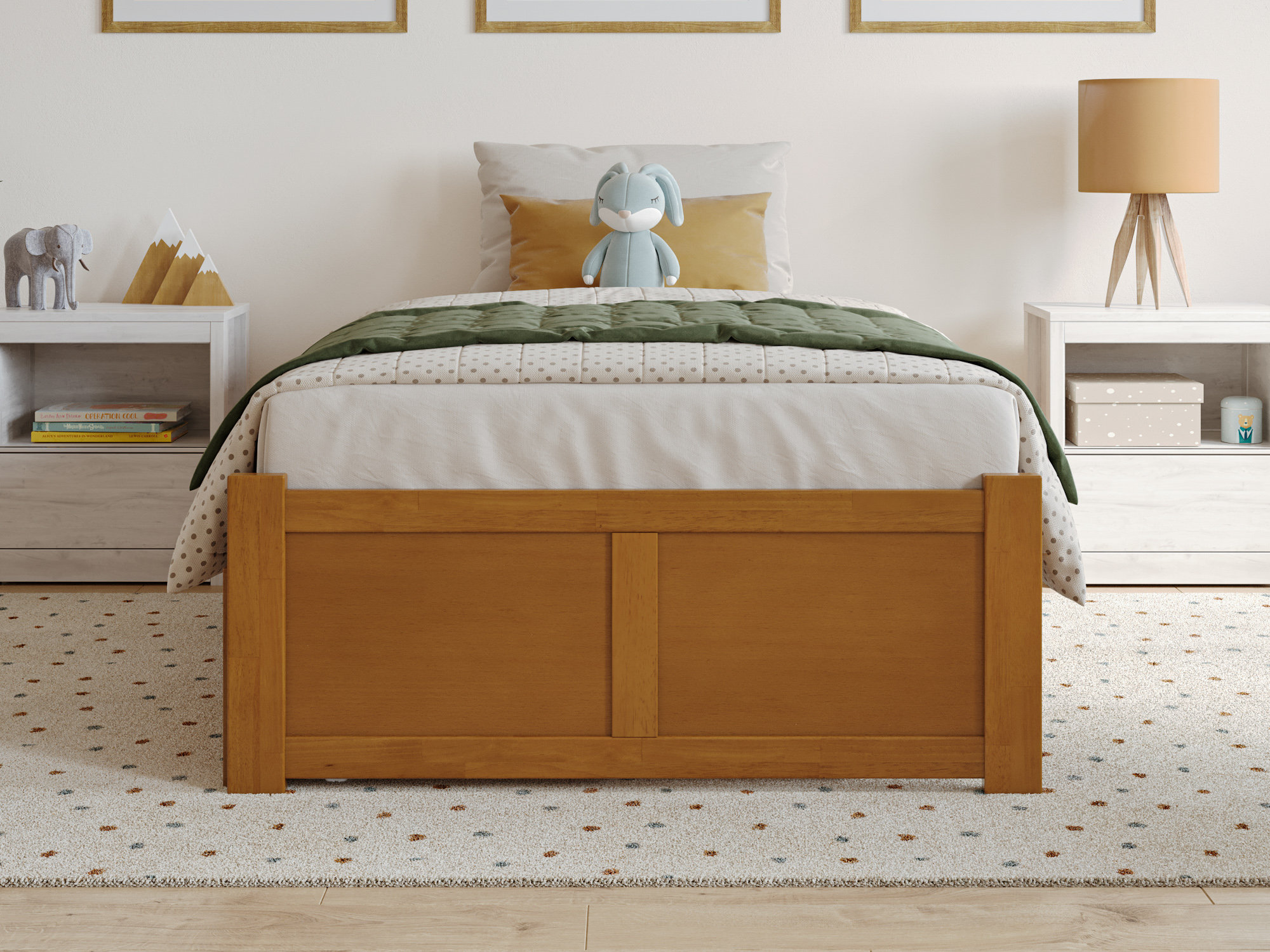 AFI Furnishings Concord Queen Solid Wood Platform Bed with Footboard ...
