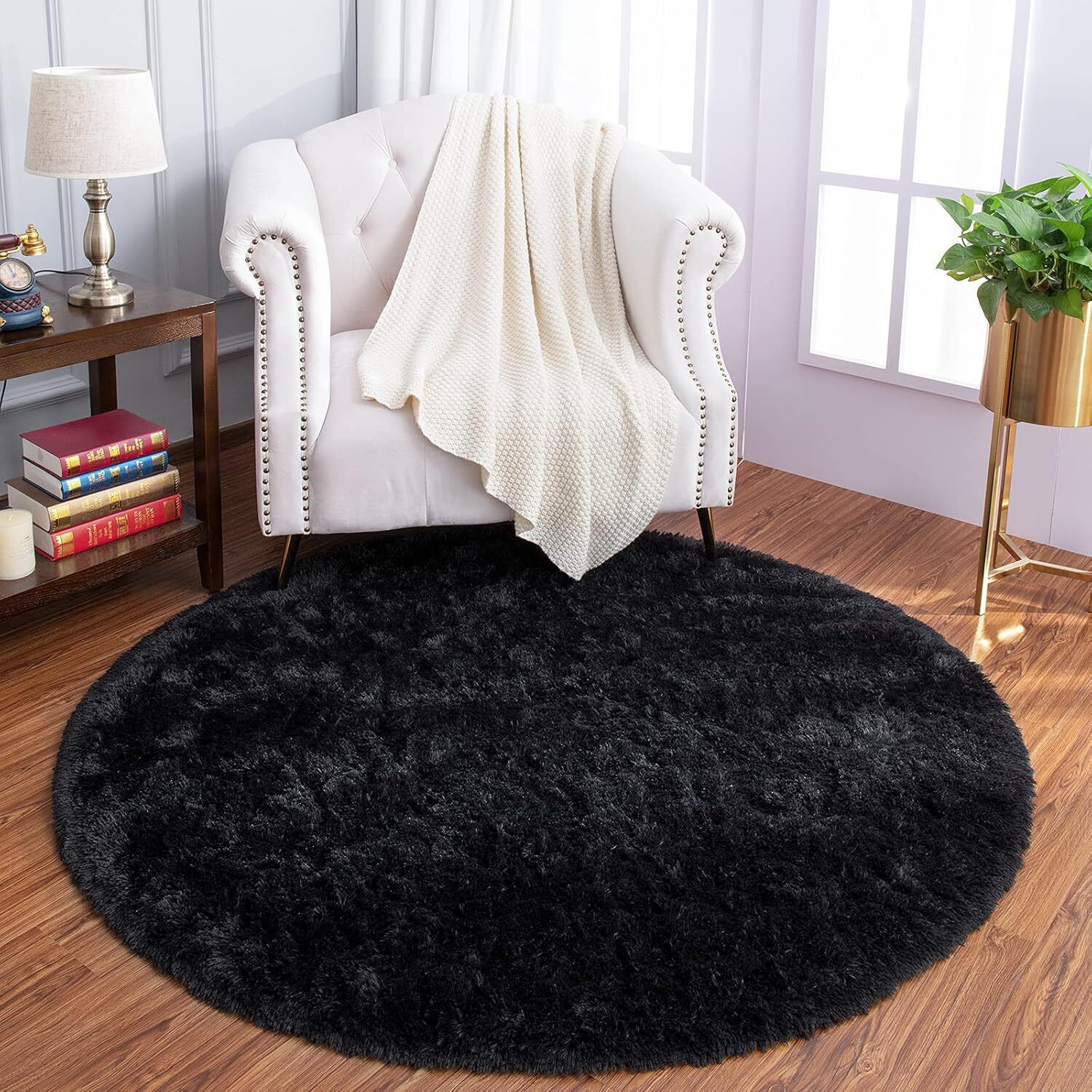 Mercer41 Luxury Round Fluffy Area Rugs - Wayfair Canada
