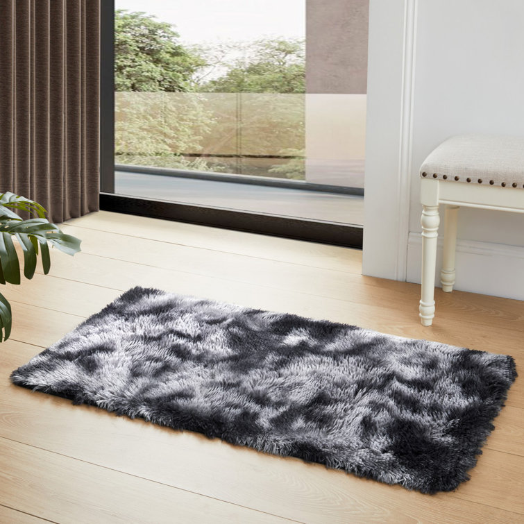 Borough Wharf Luxury Plush Shaggy Grey Rug | Wayfair.co.uk