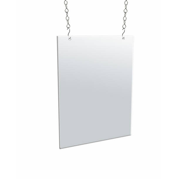Azar Displays Clear Acrylic Hanging Ceiling Poster Frame 11" Wide X 17 ...