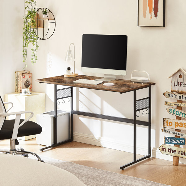 17 Stories Reinart Computer Desk with Headphone Hooks Home Office Desk ...