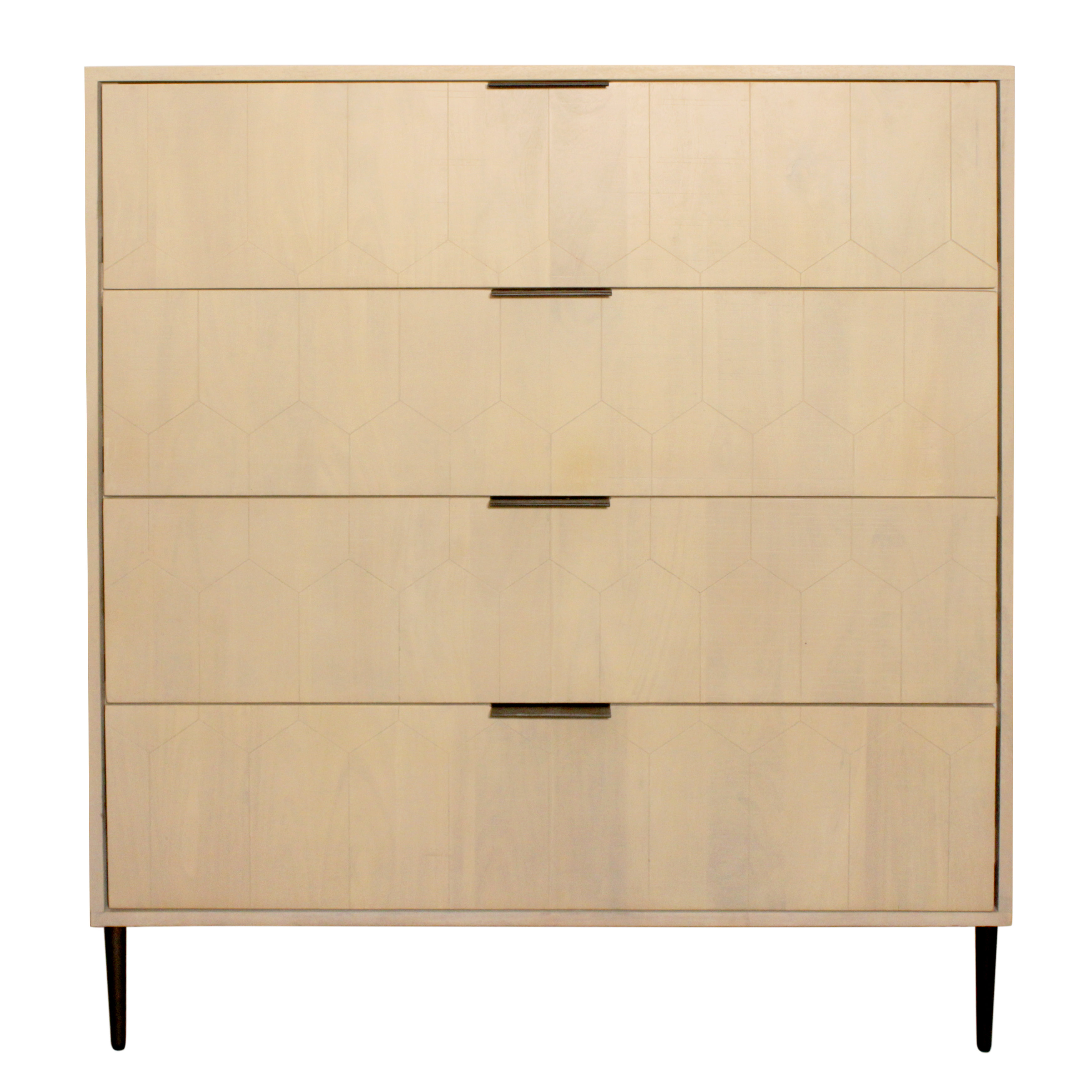 Corrigan Studio Hockman 4-drawer Chest In Contemporary Aged Natural ...