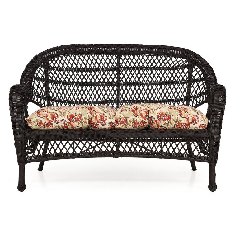 Rosalind Wheeler Aaroosh 138cm Wide Outdoor Garden Loveseat with ...