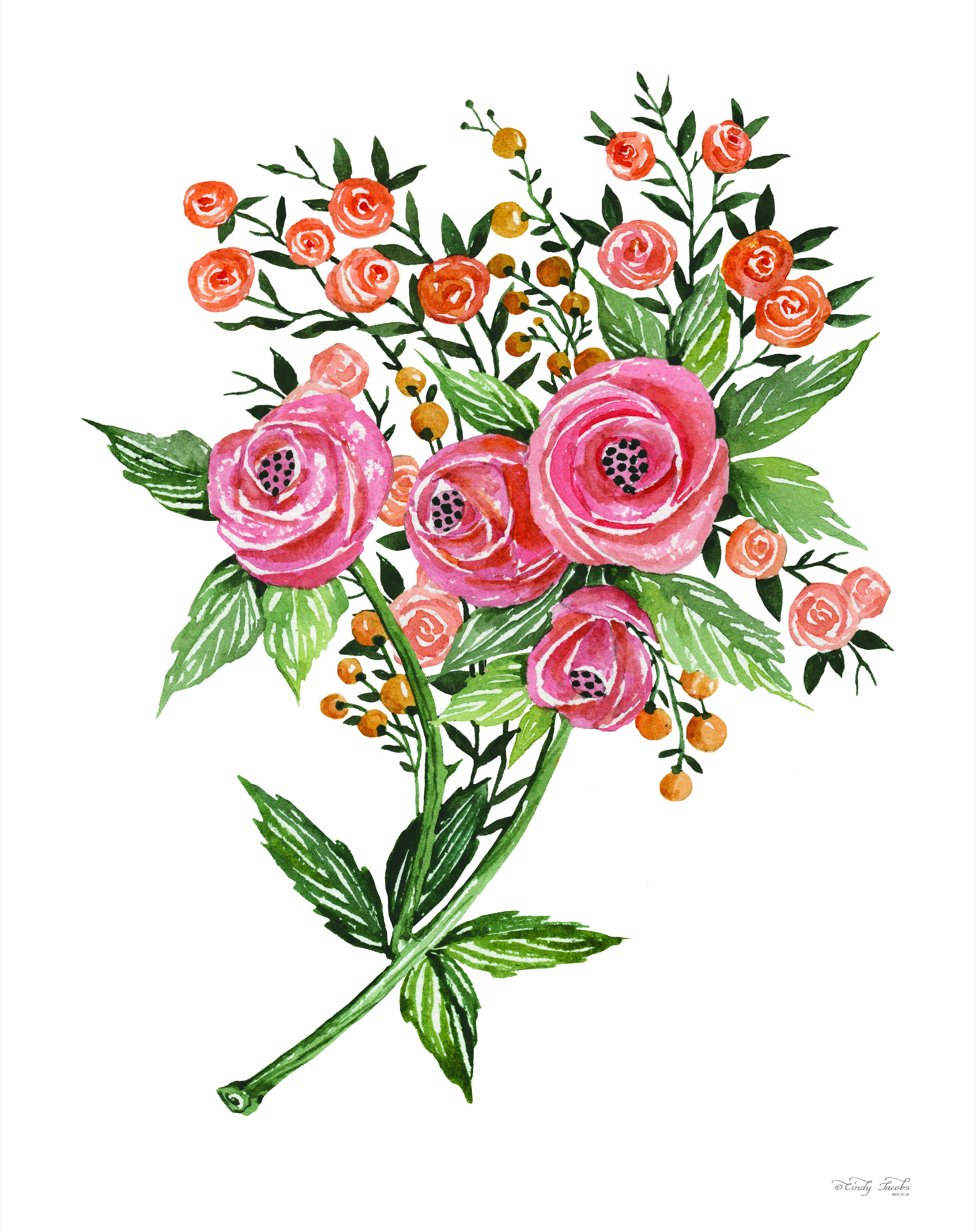 Wildon Home® Botanical Ranunculus by Cindy Jacobs - Wrapped Canvas ...