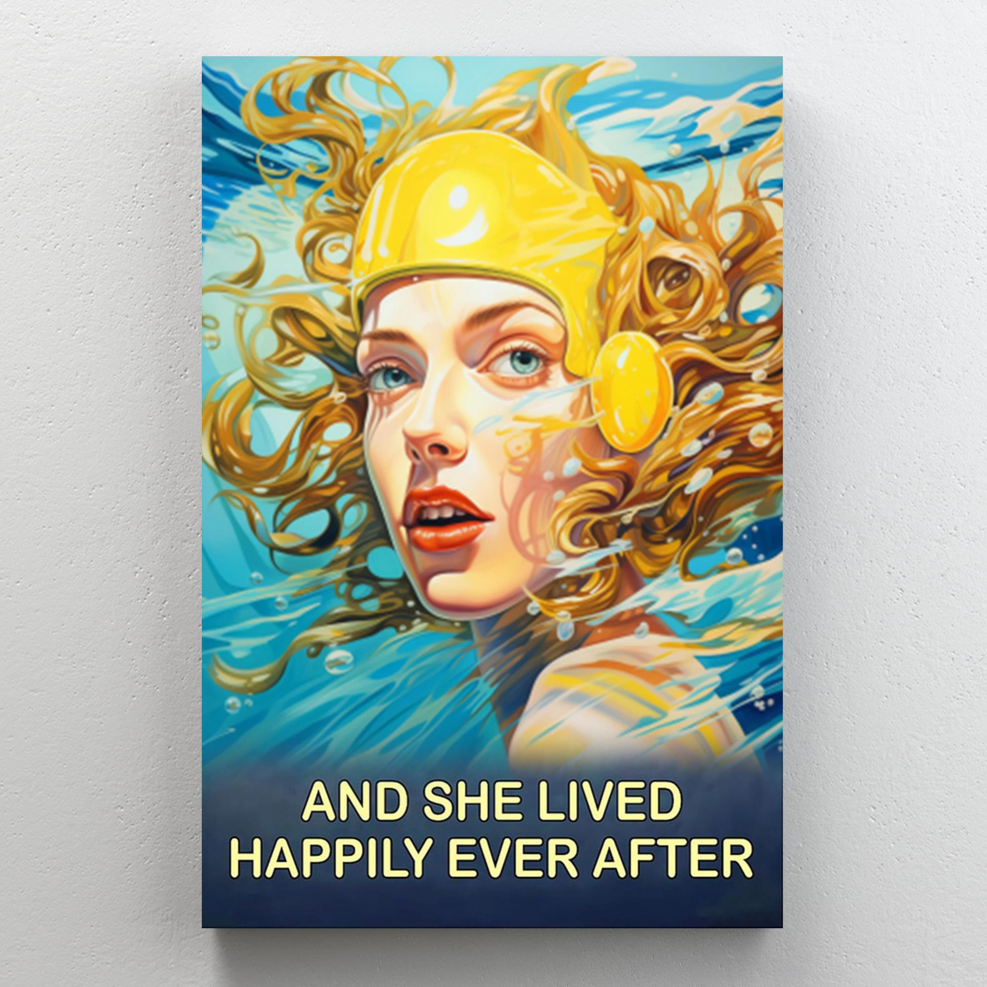 Trinx Markale Swimming And She Lived Happily 1 On Canvas Print | Wayfair