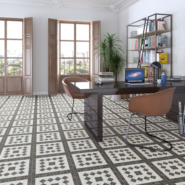 Emser Tile Bauhaus 8" x 8" Porcelain Patterned Wall & Floor Tile | Wayfair