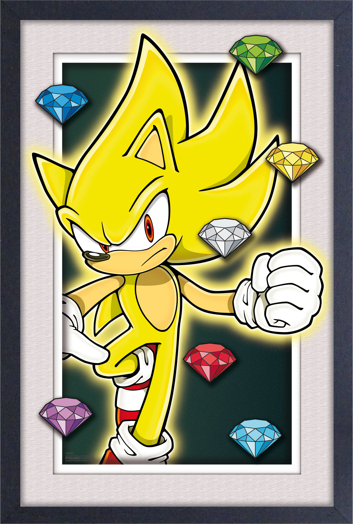 Dakota Fields Sonic the Hedgehog- Super Soni 11x17 Under Plexi Framed ...